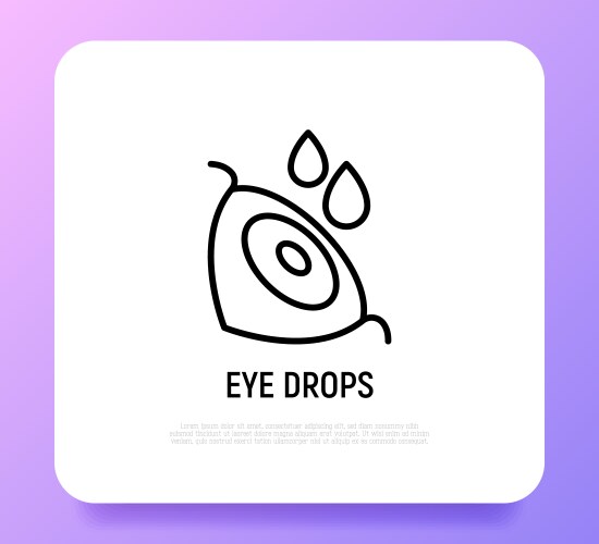 Eye drops for conjunctivitis fatigue Royalty Free Vector
