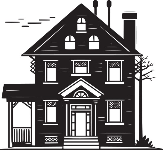 House Black and White Cartoon Vector Images (over 58,000)