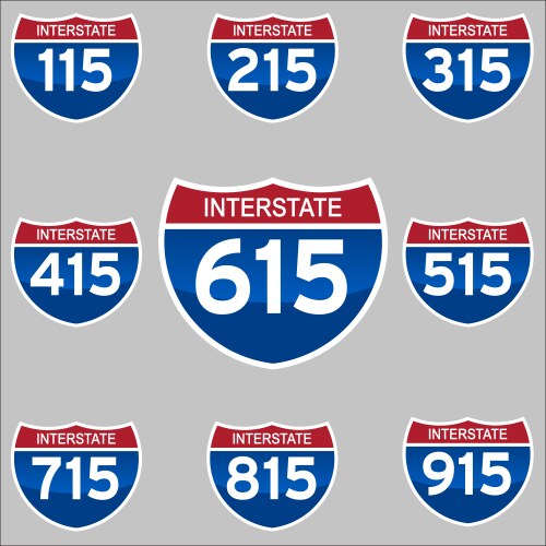 Interstate signs Royalty Free Vector Image - VectorStock