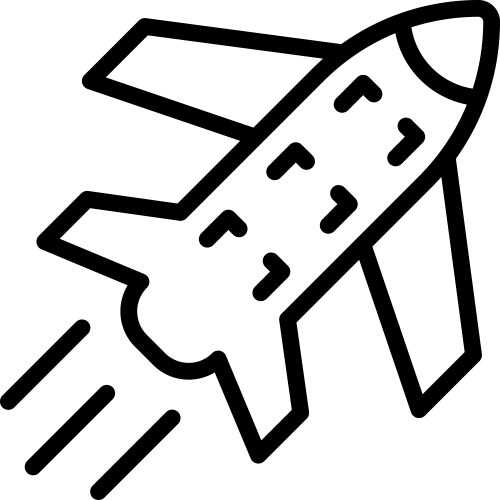 Car and plane icon outline style Royalty Free Vector Image