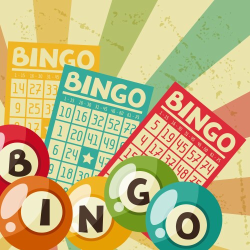 Set of retro bingo or lottery cards for game Vector Image