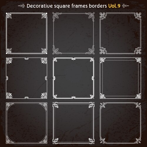 Set of mystical corners and frames borders magic Vector Image