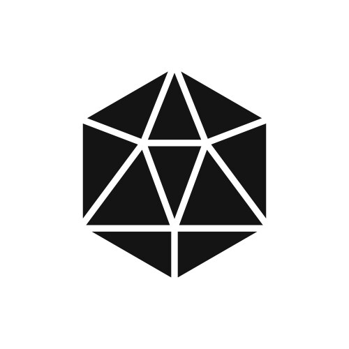 Dice d20 icon set die with 20 sides symbol 3d Vector Image