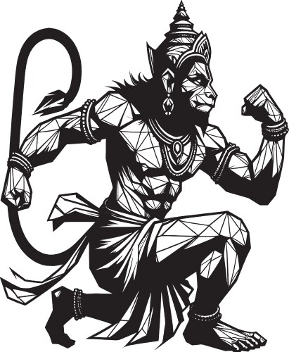 Hindu god hanuman bajrangbali Royalty Free Vector Image