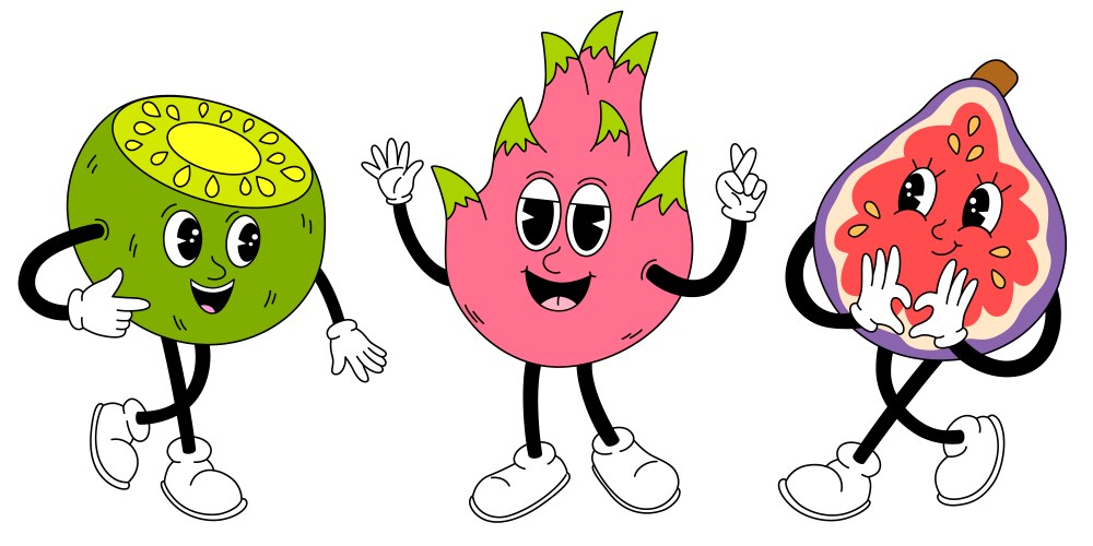1767 groovy cucumber Royalty Free Vector Image