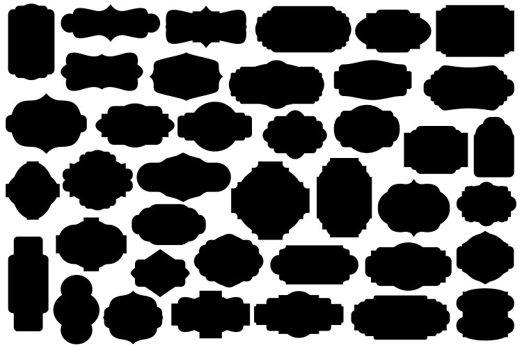 Black shapes Vector Images & Graphics for Commercial Use | VectorStock