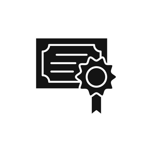 Diploma icon set academic qualification Royalty Free Vector