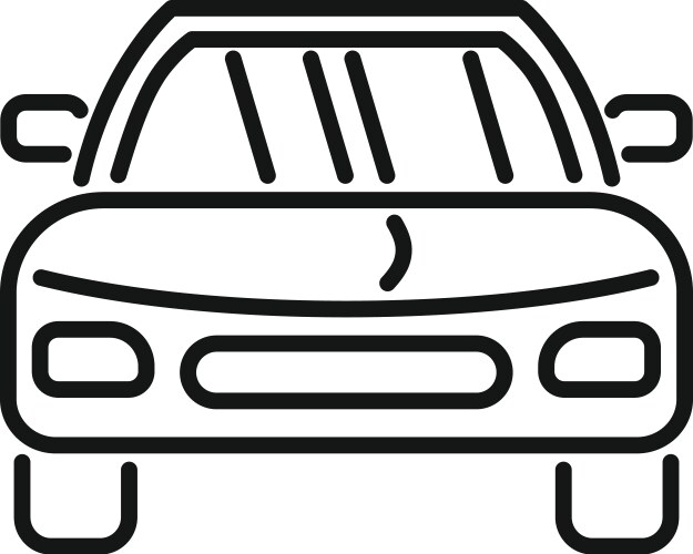 Front modern car icon simple style Royalty Free Vector Image