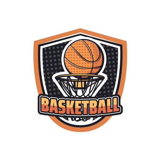 Basketball vs sports logo emblem Royalty Free Vector Image