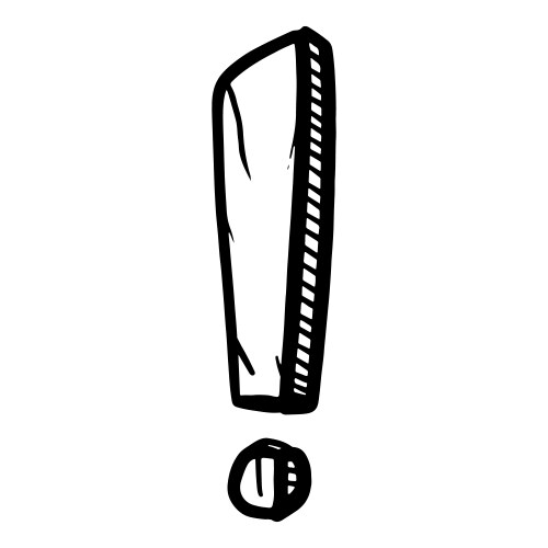 Doodle sketch style of hand drawn exclamation Vector Image