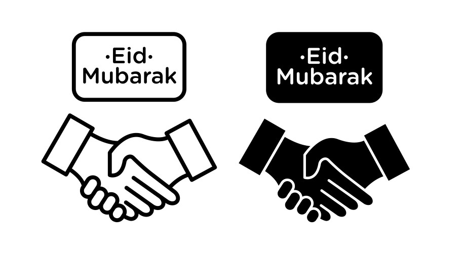 Handshaking icon set partnership shake hand Vector Image