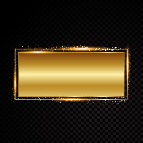 Rectangle frame shining banner isolated Royalty Free Vector