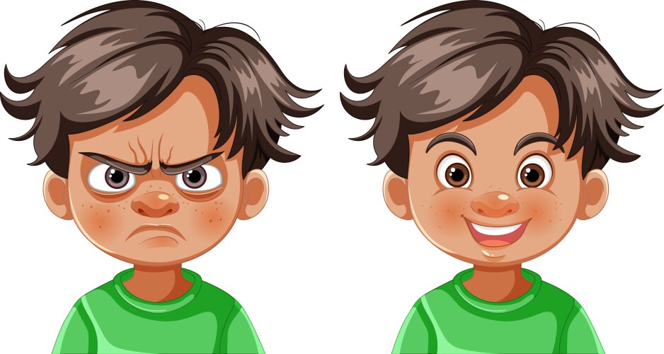 Cute caucasian face isolated Royalty Free Vector Image