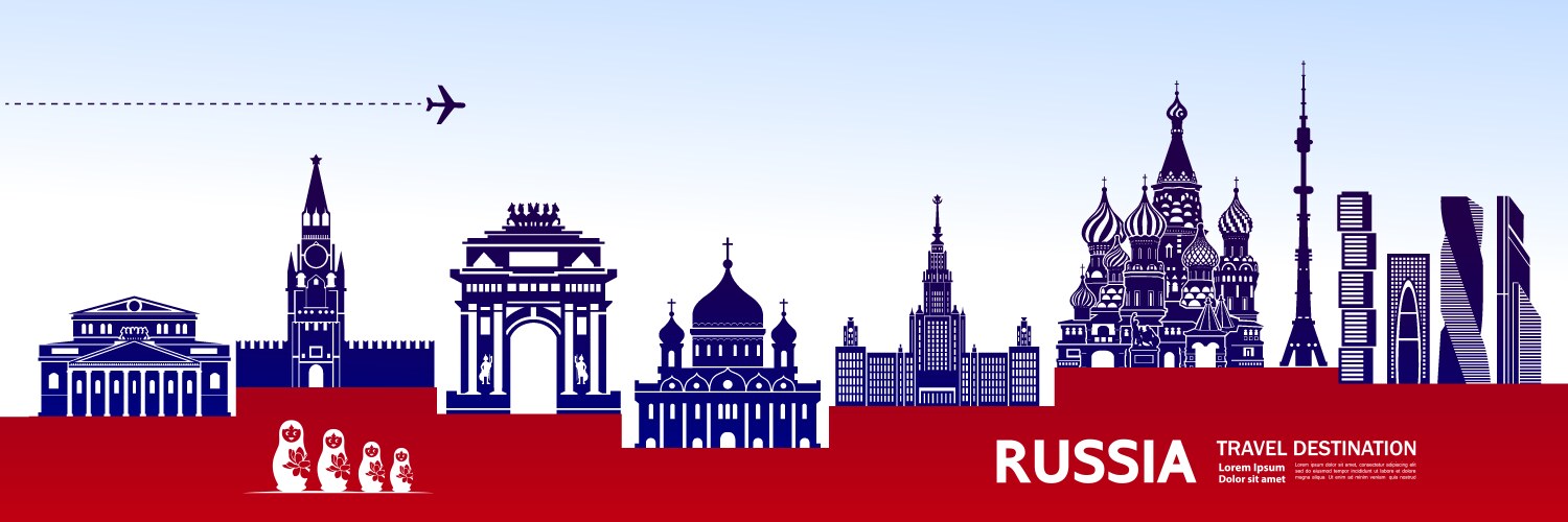 Russia tula tourism landmarks city travel Vector Image