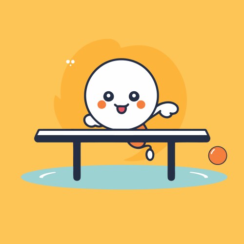 Man playing table tennis cartoon character Vector Image