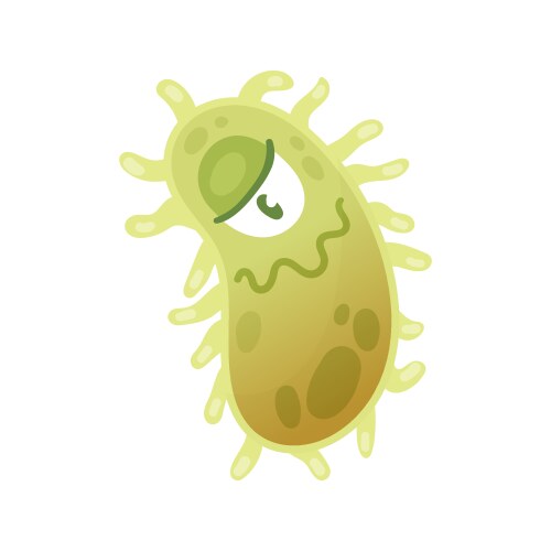 Cartoon comic germ disease microorganism kawaii Vector Image