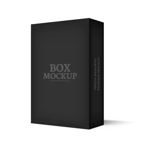 Black Box Mockup Vector Images (over 4,100)