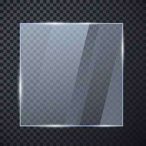 Glossy reflection effect transparency window Vector Image