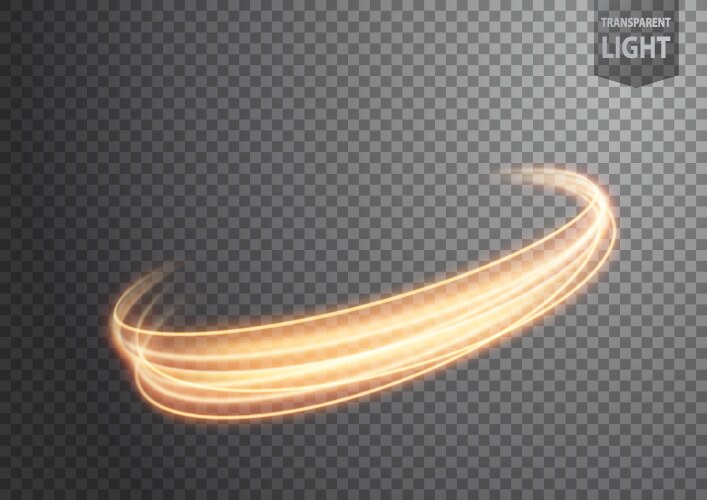 Abstract gold wavy line of light Royalty Free Vector Image