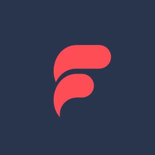 Letter f wing flag logo icon design template Vector Image