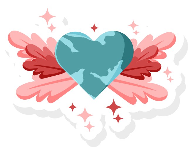 Earth and thermometer sticker Royalty Free Vector Image