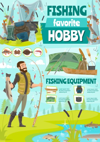 Couple fishing cartoon Royalty Free Vector Image