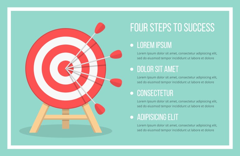 Target with six arrows Royalty Free Vector Image