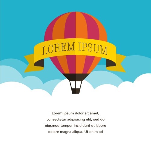 Hot air balloon festival poster or flyer Vector Image