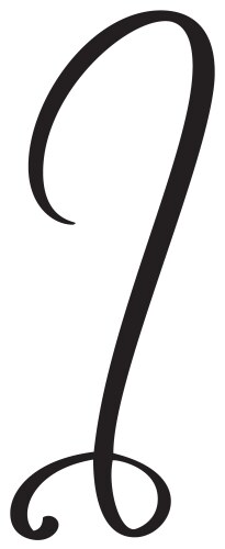 Cursive Font Letter I Vector Images (over 230)