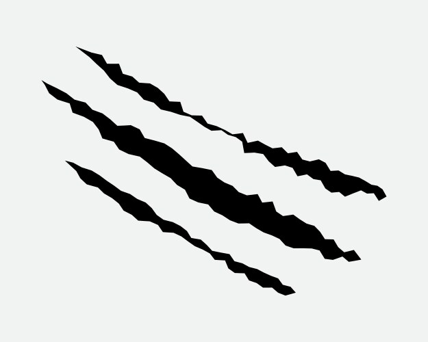 Claws scratches animal monster mark design Vector Image