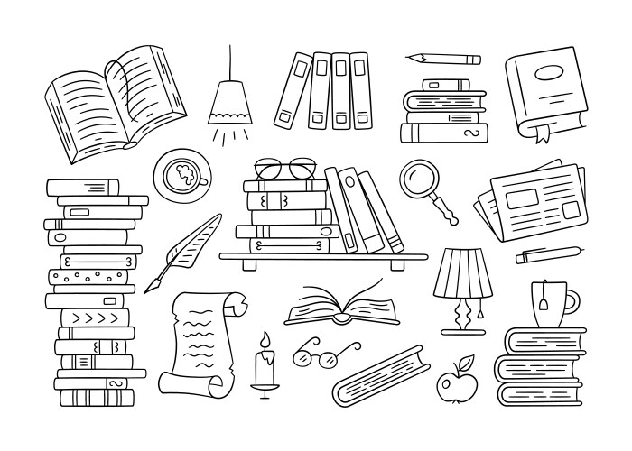 Bookshelf Top View Vector Images (79)