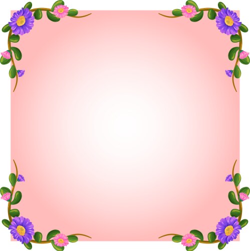 A margin decor with flowers Royalty Free Vector Image