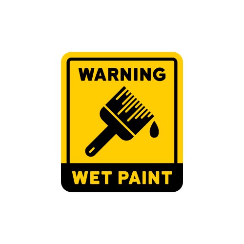 Caution Wet Paint Vector Images (72)