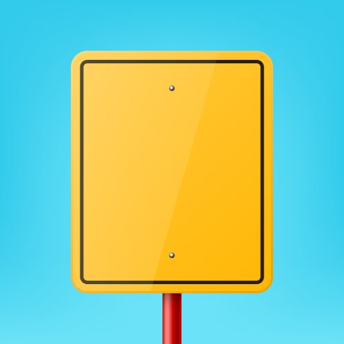 White blank rectangular road sign frame Royalty Free Vector