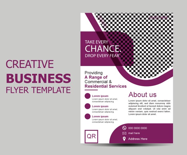 Business flyer design template graphic Royalty Free Vector
