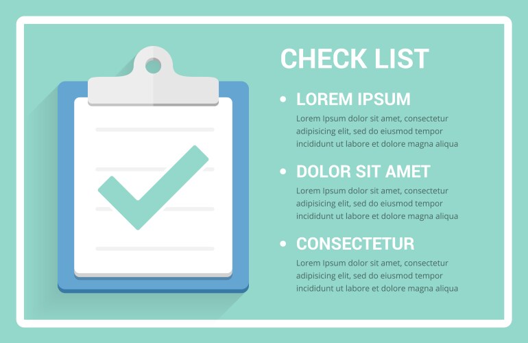 Check list Royalty Free Vector Image - VectorStock