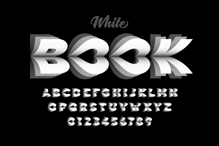 Flip style font design alphabet letters Royalty Free Vector