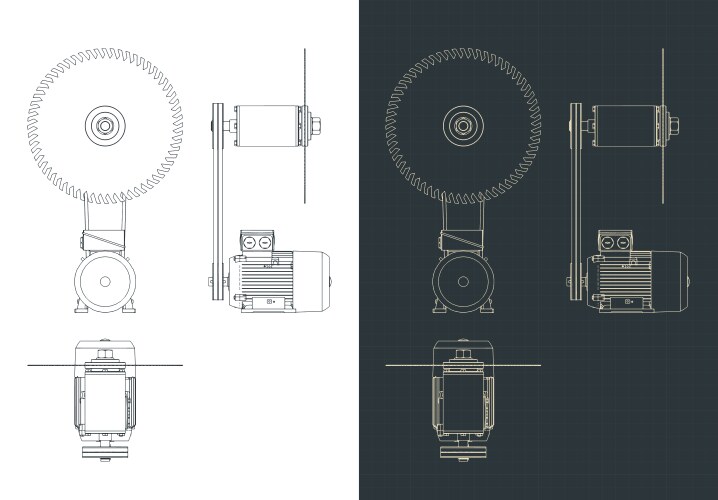 Circular saw drawings Royalty Free Vector Image