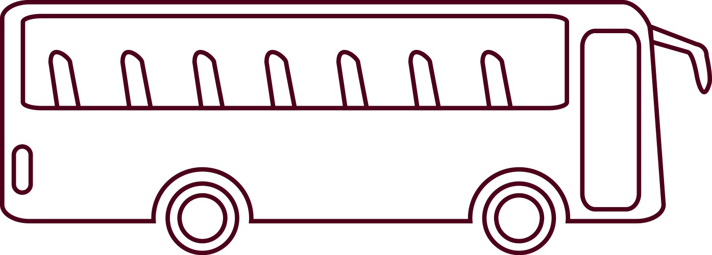 Bus outline Royalty Free Vector Image - VectorStock
