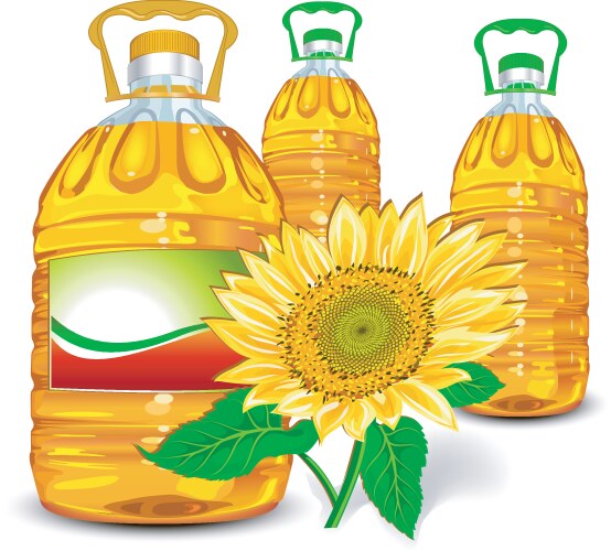 Sunflower cooking oil Royalty Free Vector Image
