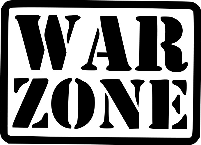 Danger zone vintage rusty metal sign Royalty Free Vector