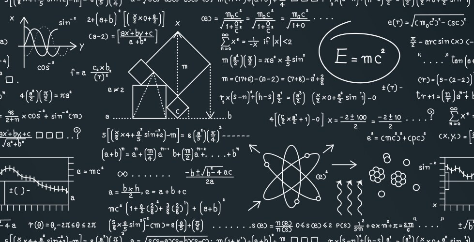 Mathematics background math symbols and formulas Vector Image