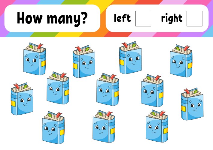 Counting game for children happy characters Vector Image