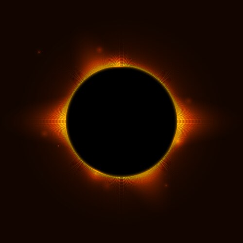 Total solar eclipse Royalty Free Vector Image - VectorStock