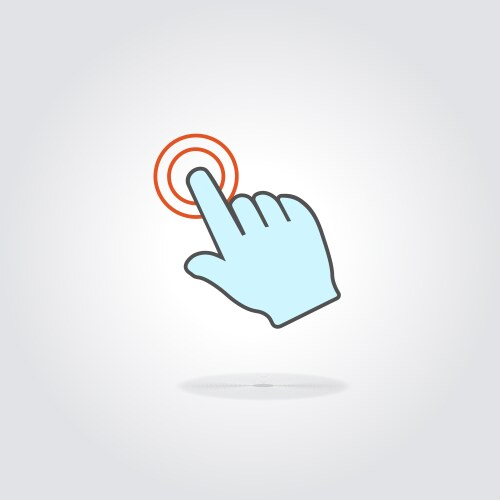 Hand pointer finger up cartoon symbol icon design Vector Image