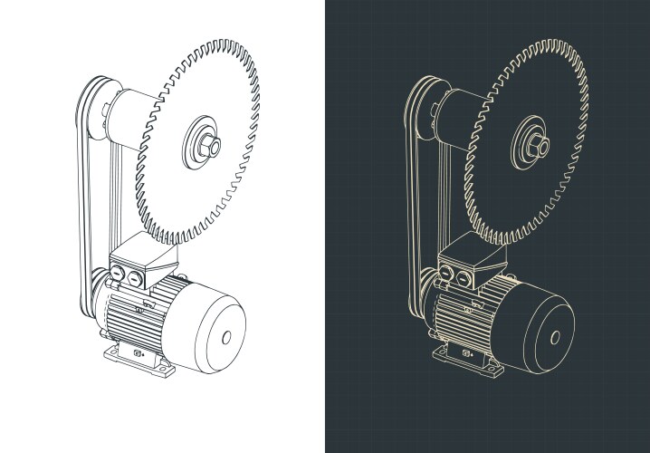 Circular saw drawings Royalty Free Vector Image