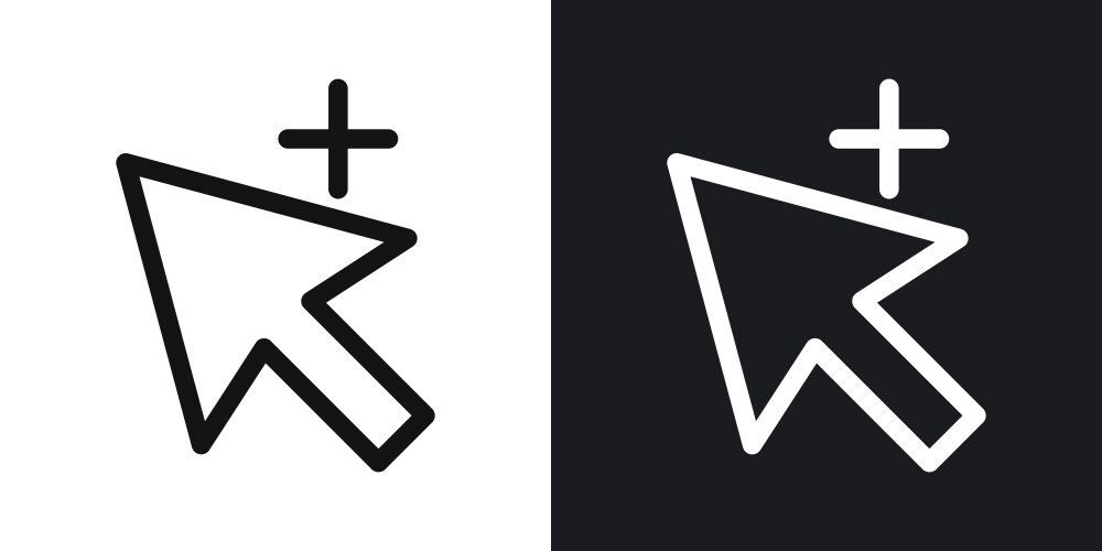 Cursor Icon Set Click Arrow Symbol Web Mouse Vector Image