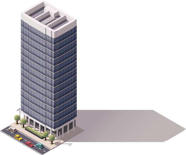 Isometric building Royalty Free Vector Image - VectorStock
