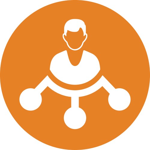 Algorithm circle icon Royalty Free Vector Image