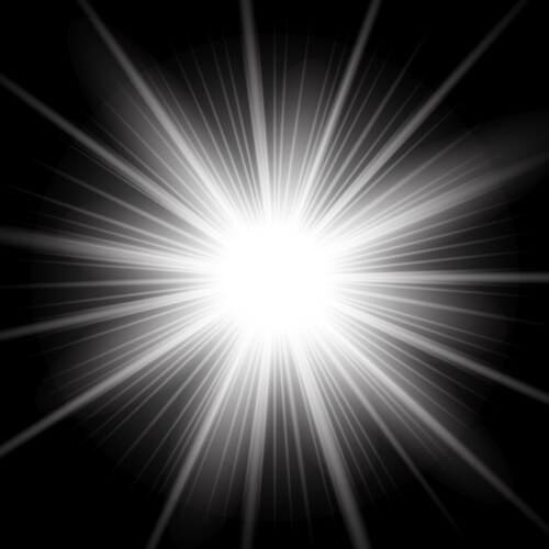 Sunrise light effect white color Royalty Free Vector Image